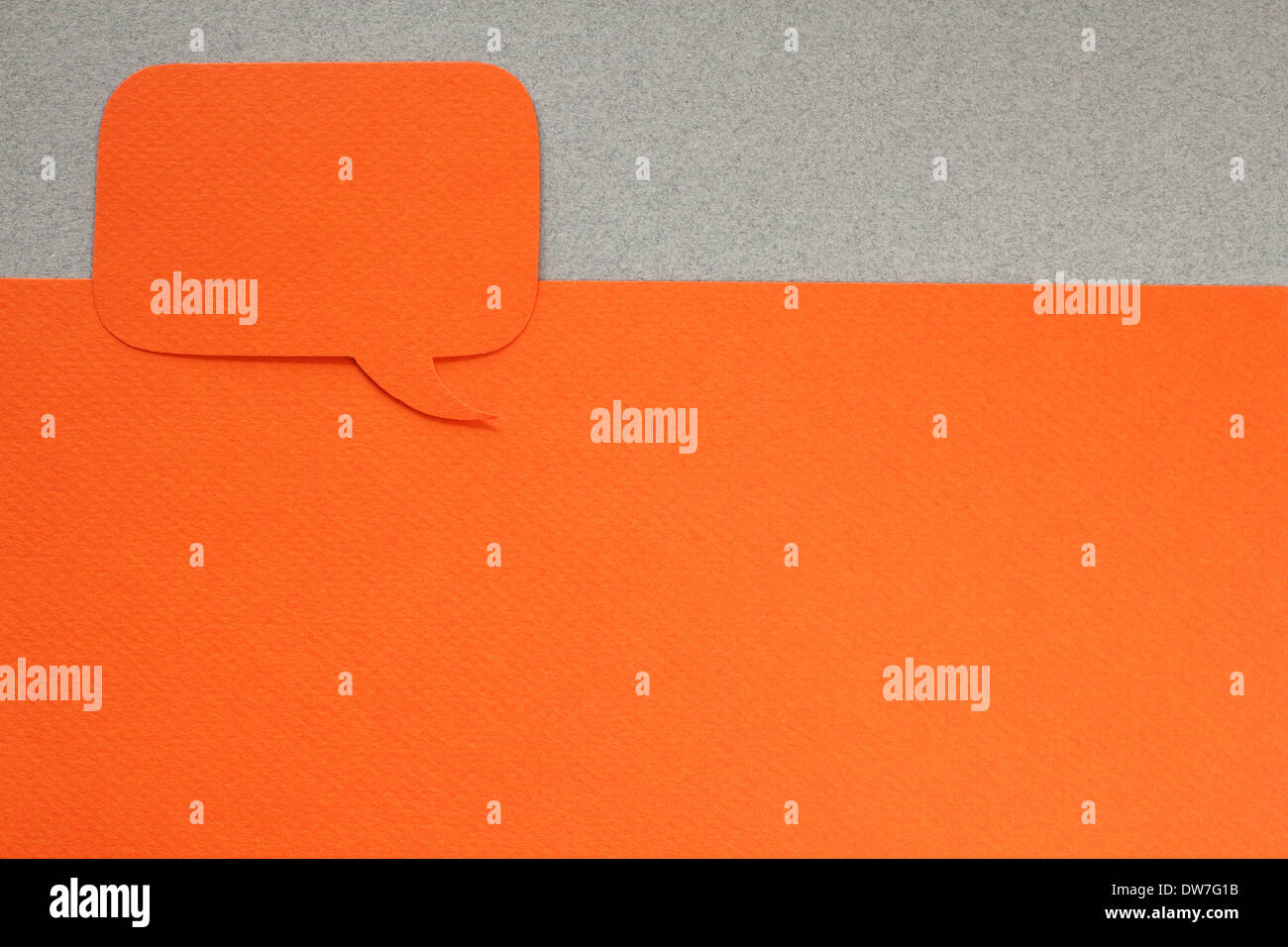 One paper dialog box on gray background with blank empty copy space ...