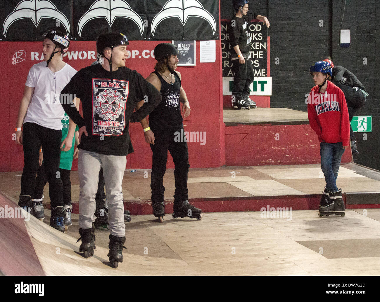 Rampworx Skatepark, Liverpool, UK. 1st March, 2014. Laced series ...
