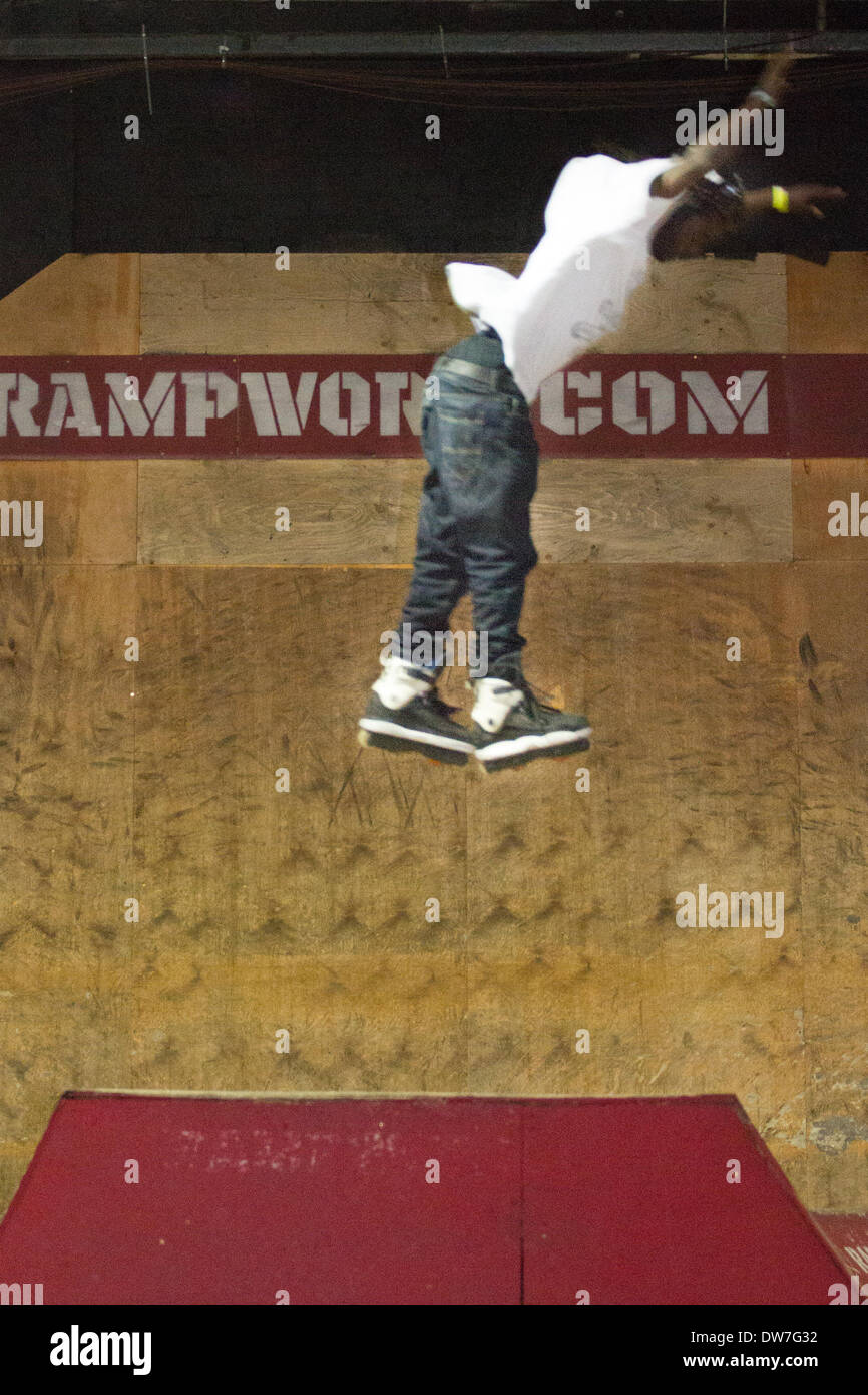 Rampworx Skatepark, Liverpool, UK. 1st March, 2014. Laced series ...