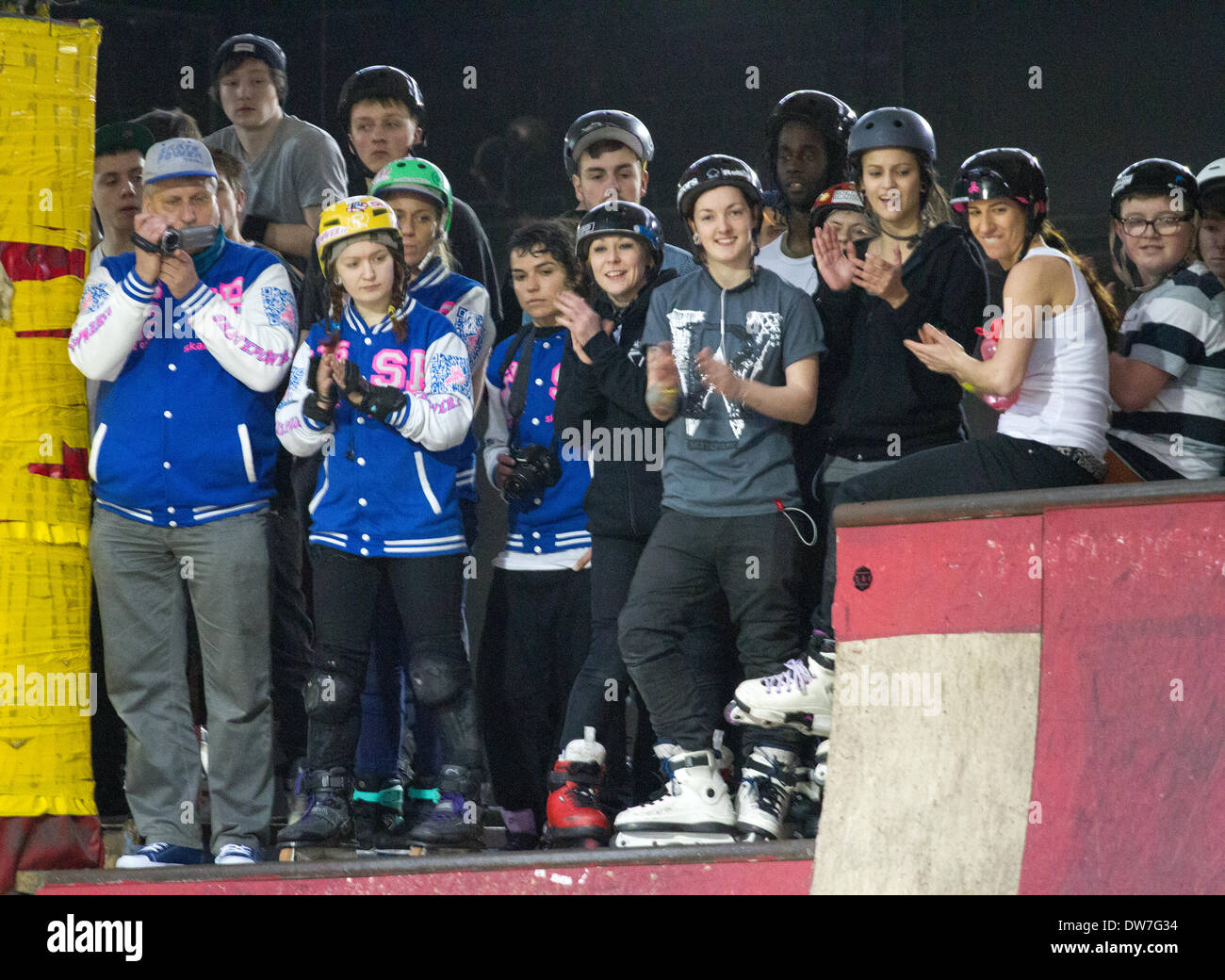 Rampworx Skatepark, Liverpool, UK. 1st March, 2014. Laced series ...