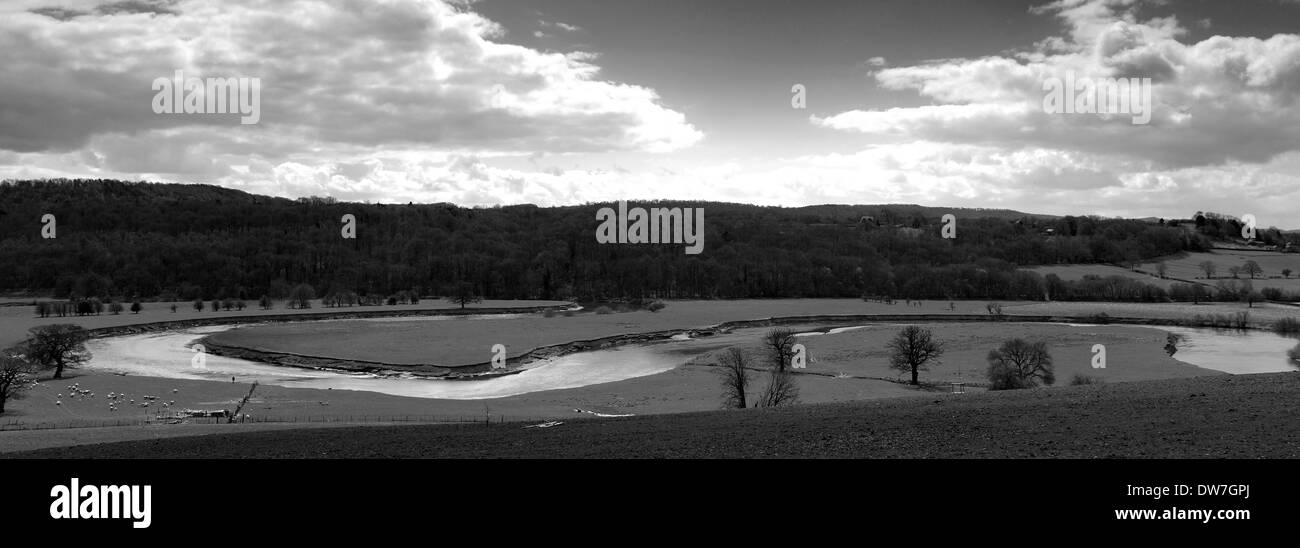 Shropshire village river Black and White Stock Photos & Images - Alamy