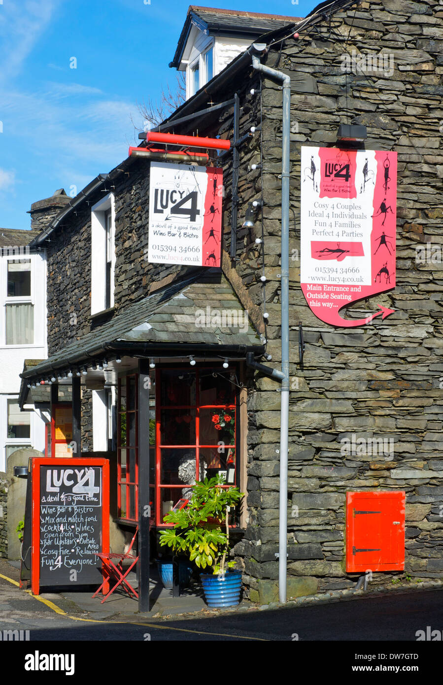 Lucy 4 restaurant and wine bar, Ambleside, Lake District National Park ...