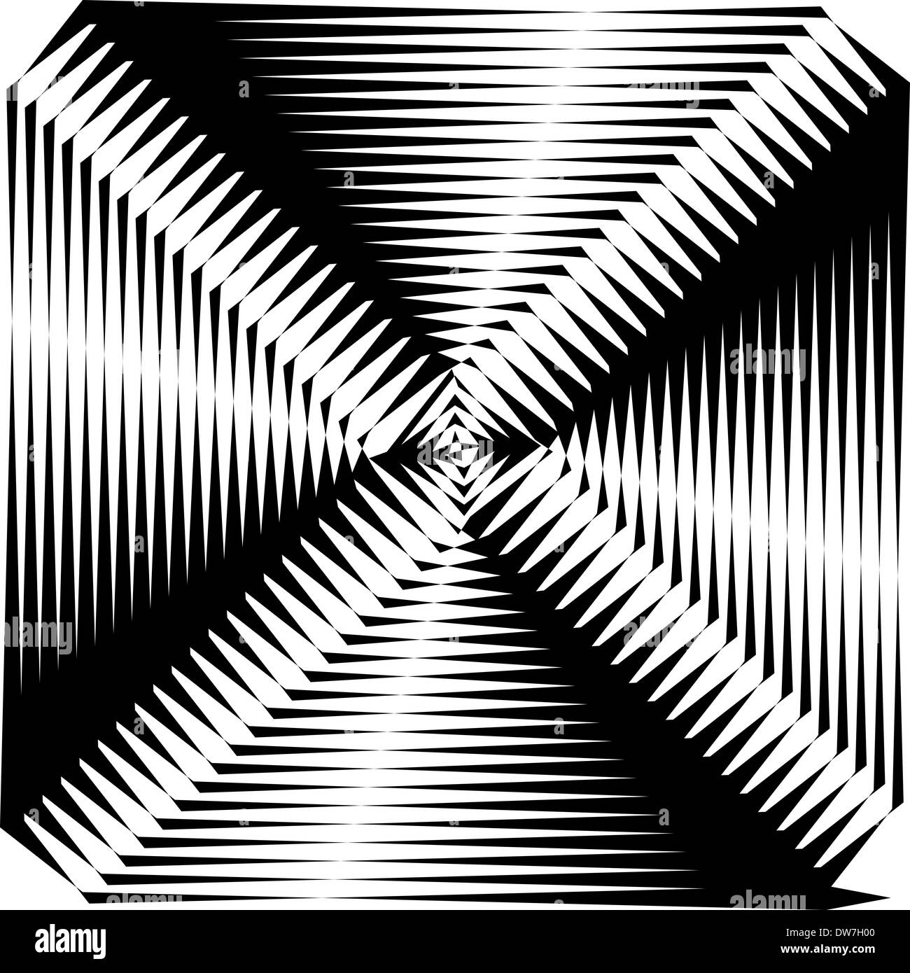 Black and White Hypnotic Background. Vector Illustration Stock Photo ...