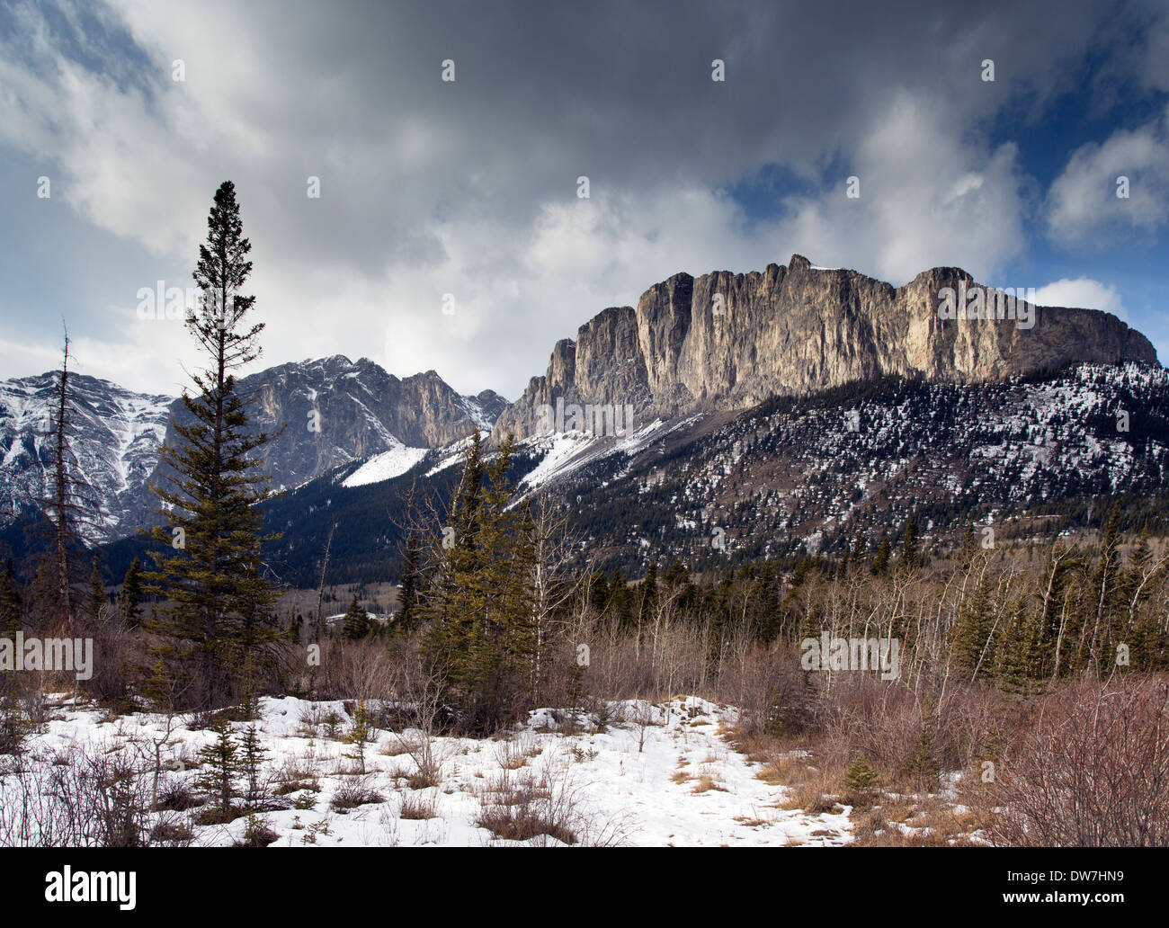 Mt Yamnuska aka Mount John Laurie Stock Photo - Alamy