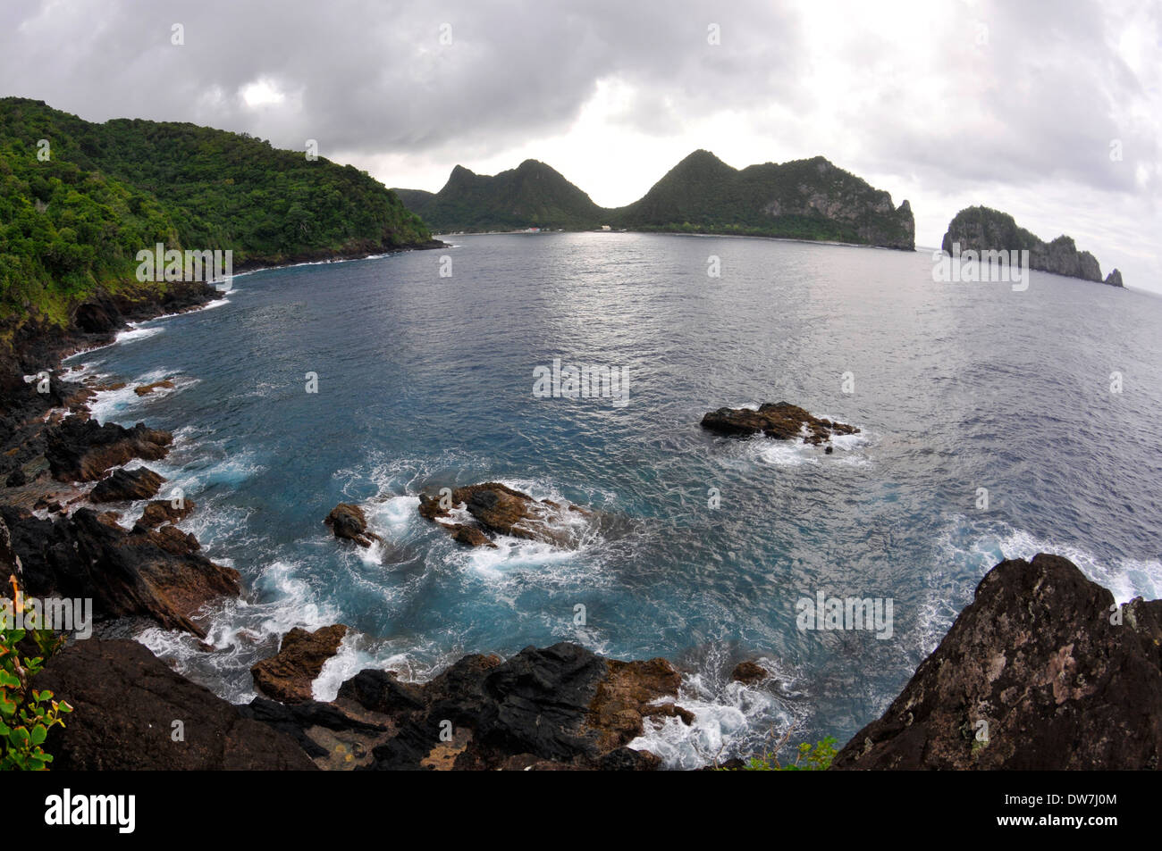 Coastline of Vaiava Natural National Monument in Vatia Bay, Tutuila ...
