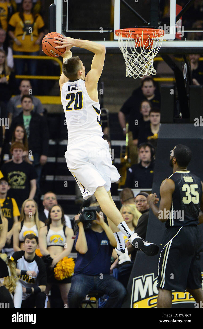 Iowa City, Iowa, USA. 2nd Mar, 2014. March 2, 2014: Iowa forward Jarrod ...