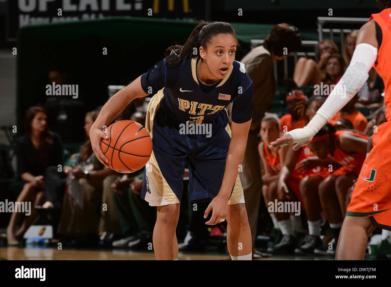 March 2, 2014: Brianna Kiesel #3 of Pittsburgh in action during the ...