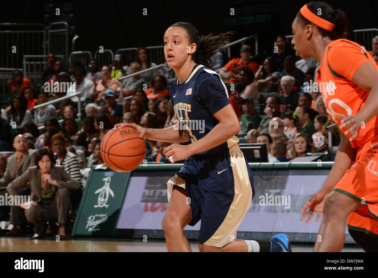 March 2, 2014: Brianna Kiesel #3 of Pittsburgh in action during the ...
