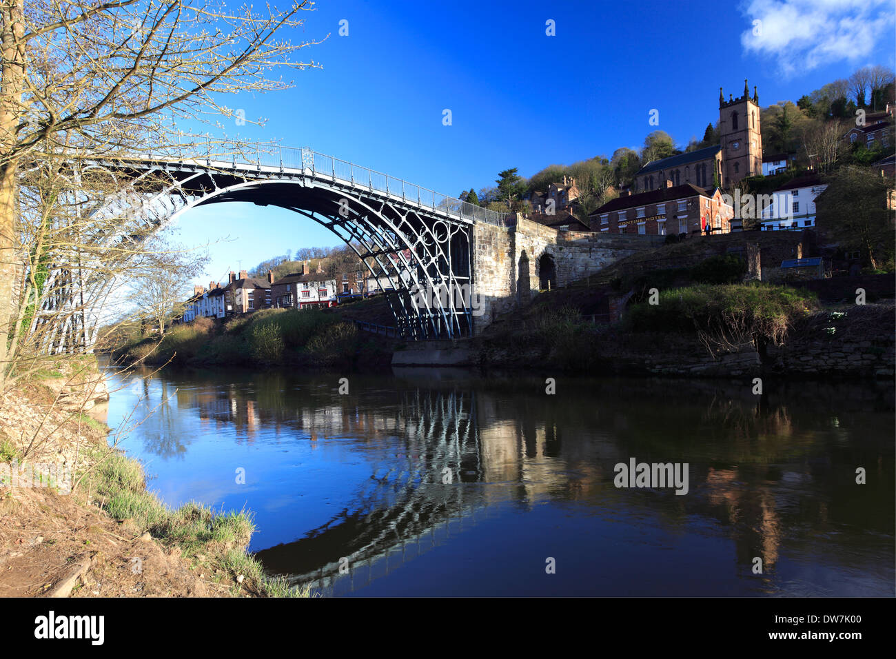 The first cast iron bridge in the world, crossing the river Severn ...
