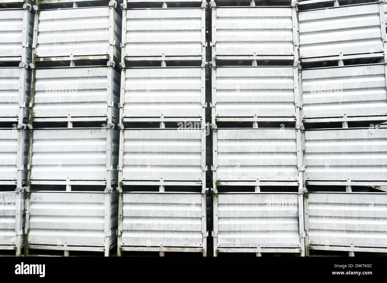 metallic containers pattern on harbor Stock Photo - Alamy