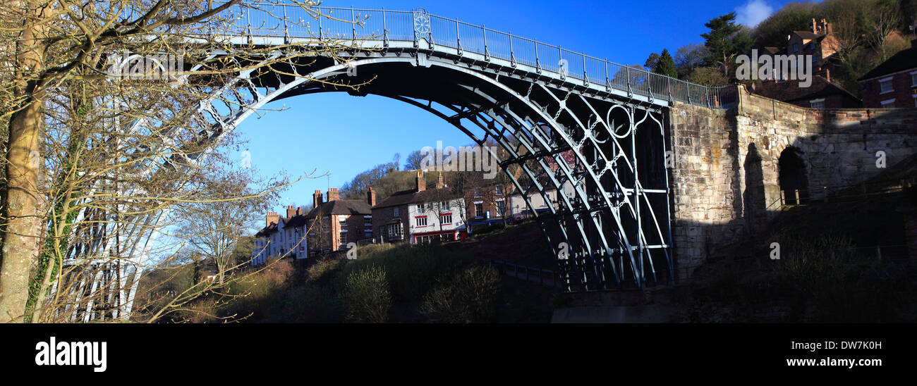 The first cast iron bridge in the world, crossing the river Severn ...