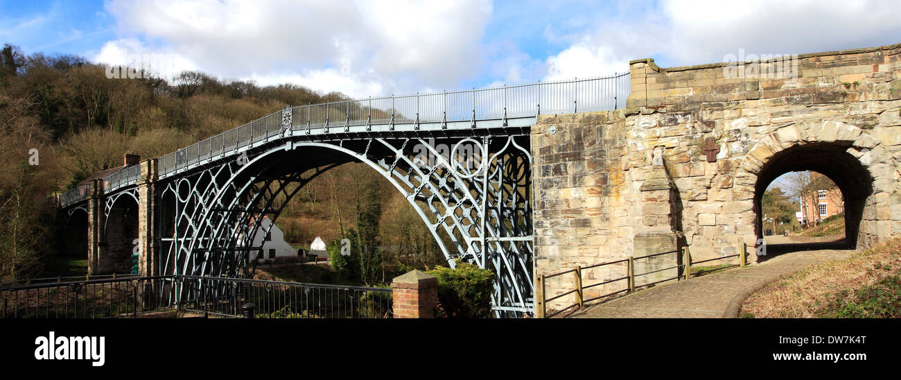 The first cast iron bridge in the world, crossing the river Severn ...