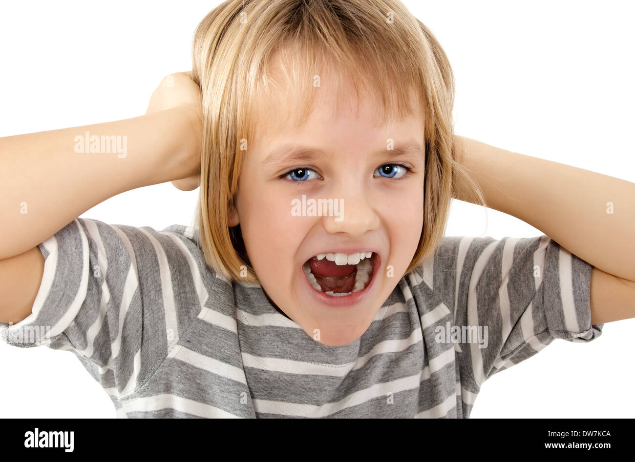 close up portrait of a girl with surprised face Stock Photo - Alamy