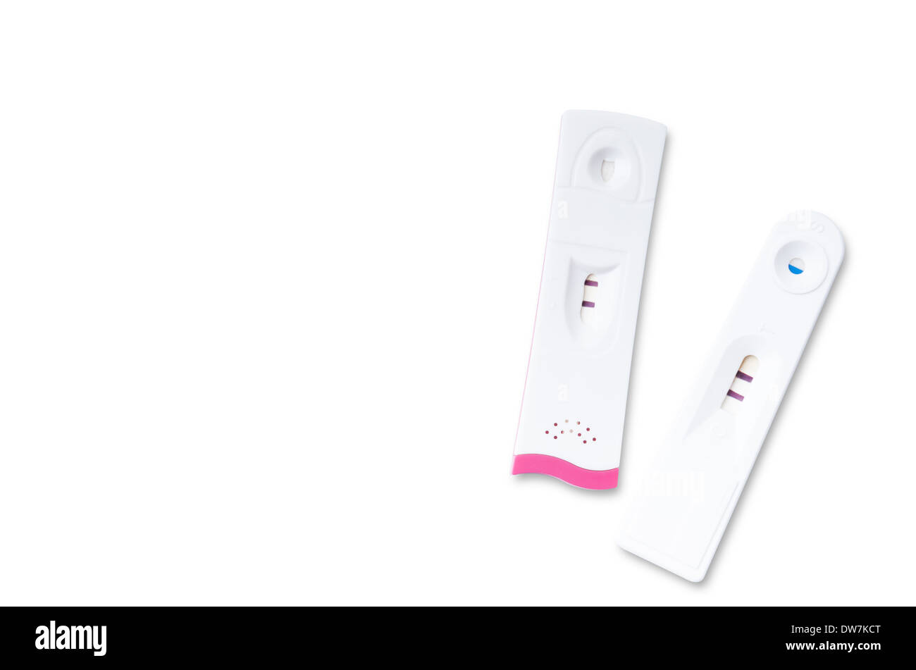 Two positive pregnancy tests isolated on a white background Stock Photo ...