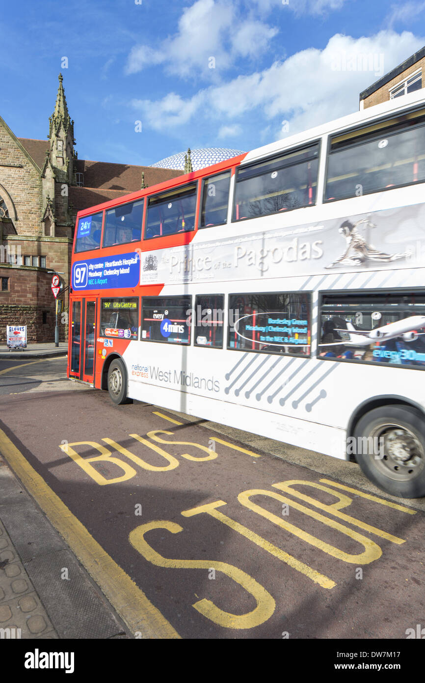 Buses in Birmingham City Center, West Midlands, England, UK Stock Photo ...