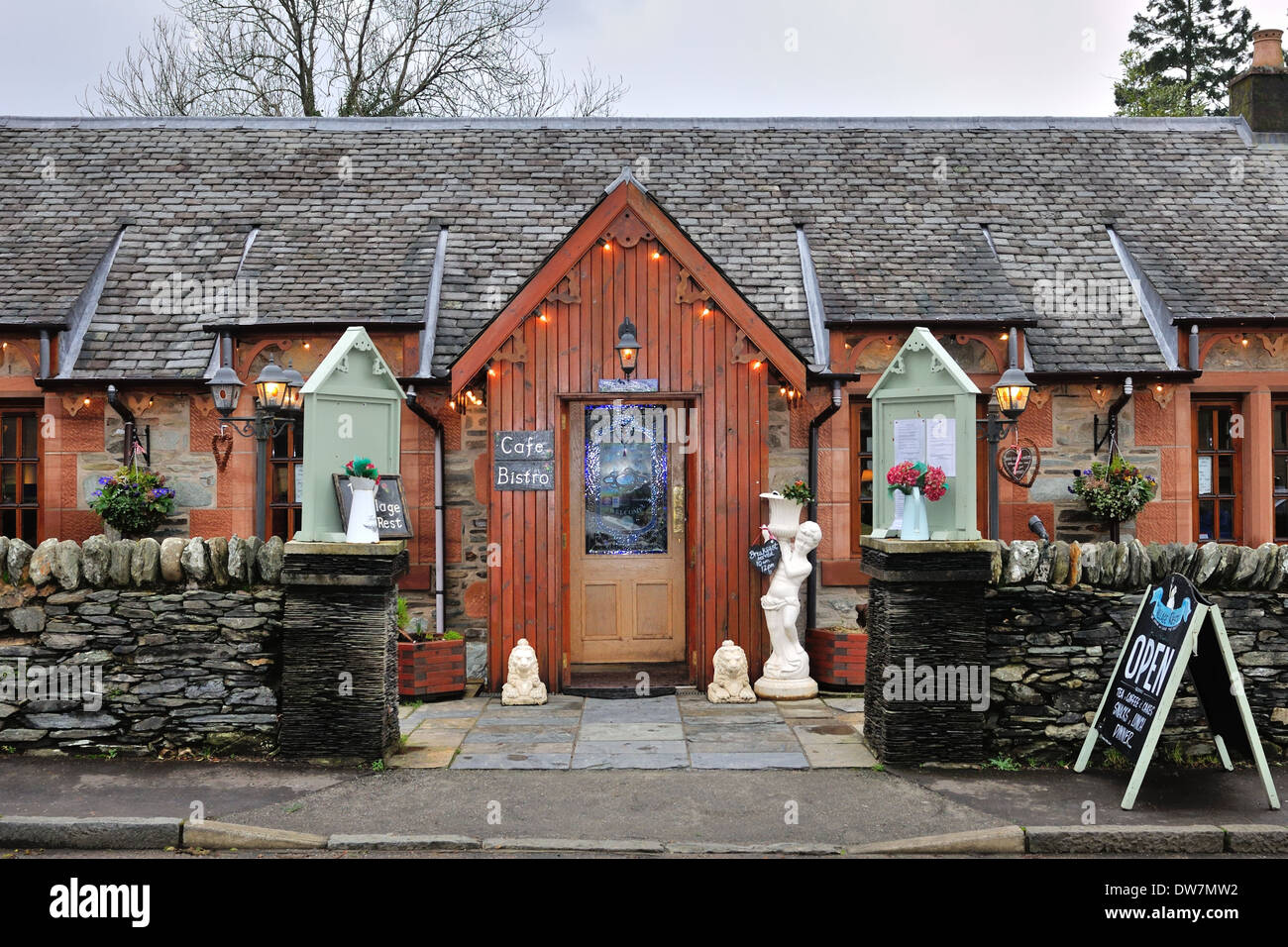 Small cafe restaurant in Luss village, Argyll & Bute, Scotland, UK ...