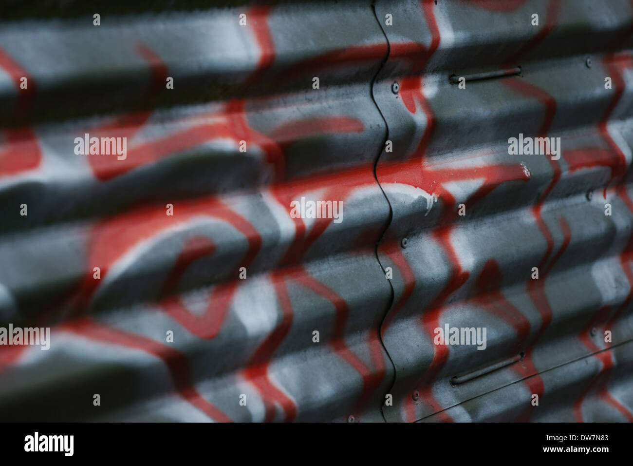 graffiti street art large area wall shutter Stock Photo - Alamy