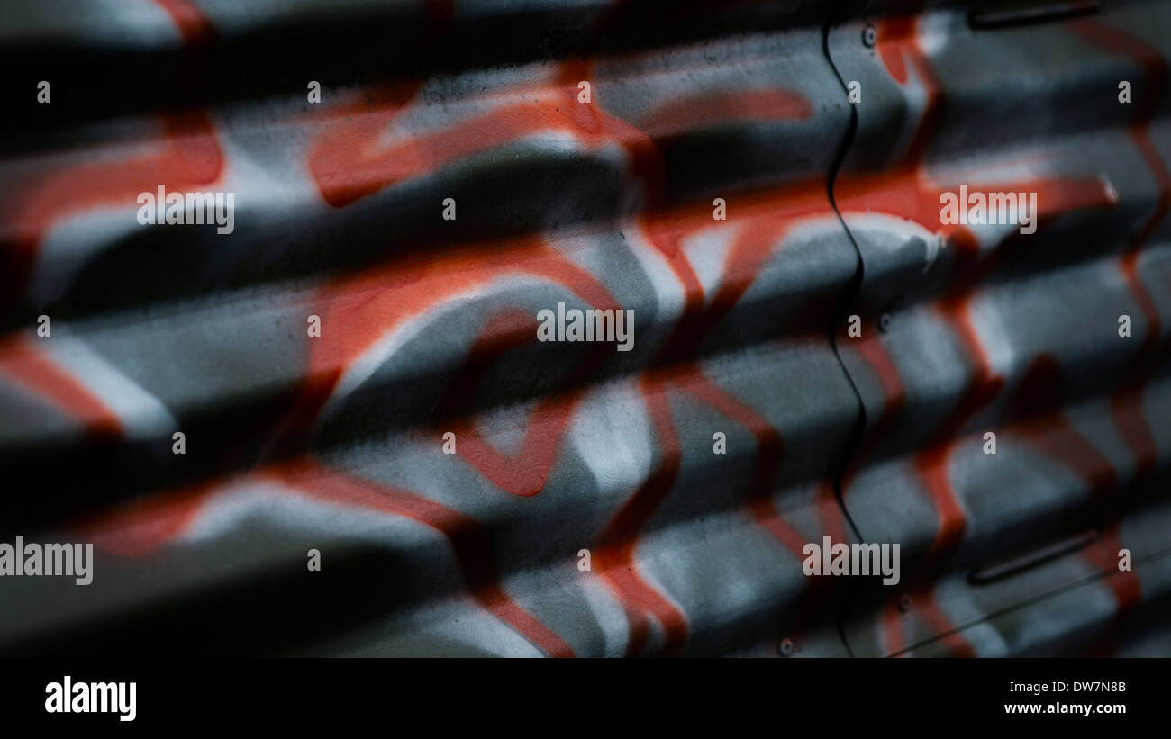 graffiti street art large area wall shutter Stock Photo - Alamy