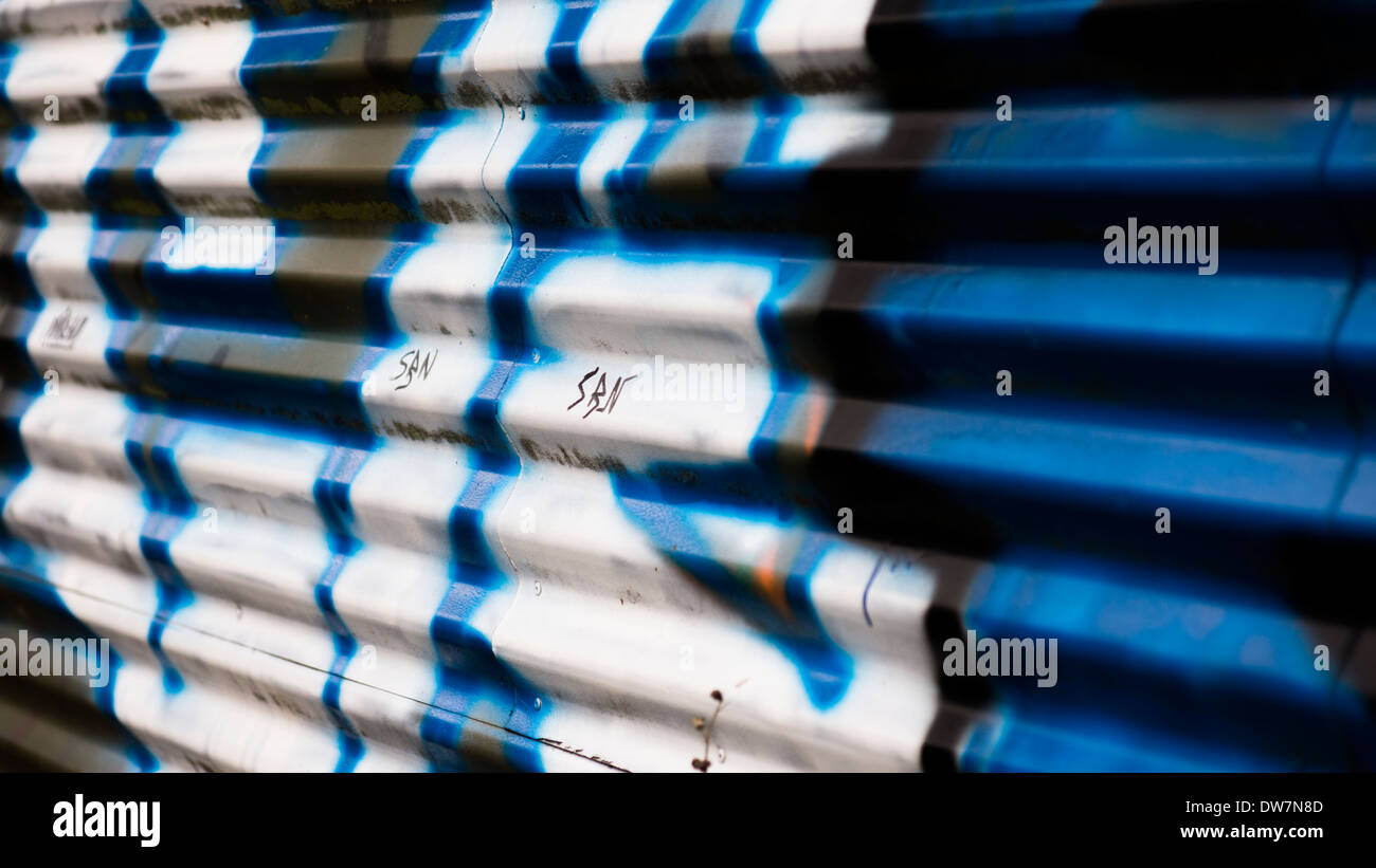 graffiti street art large area wall shutter Stock Photo - Alamy