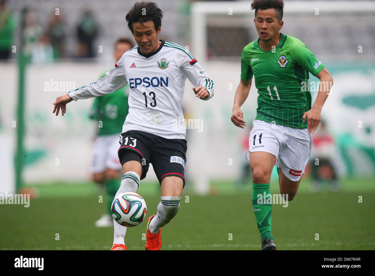 Ajinomoto Stadium, Tokyo, Japan. 2nd Mar, 2013. (L to R) Tomoya Inukai ...