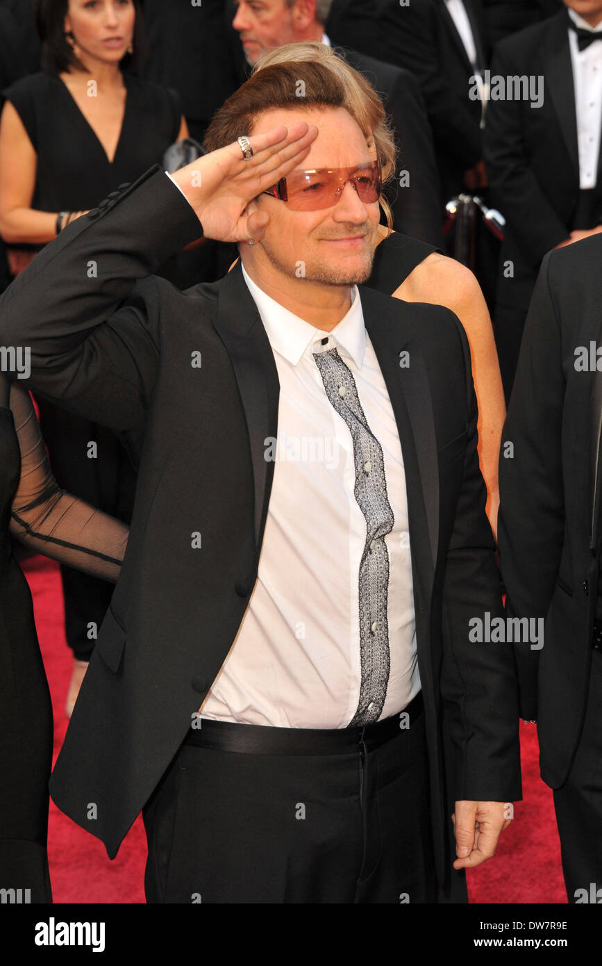 Los Angeles, California, USA. 2nd Mar, 2014. Bono attending the 86th ...