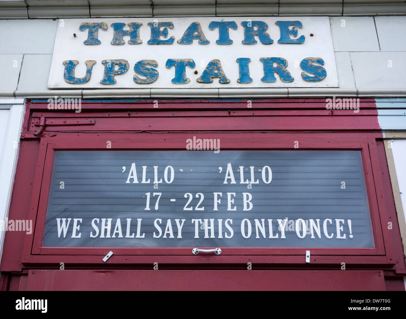Small regional theatre, called, Theatre Upstairs, showing `Allo, Allo ...