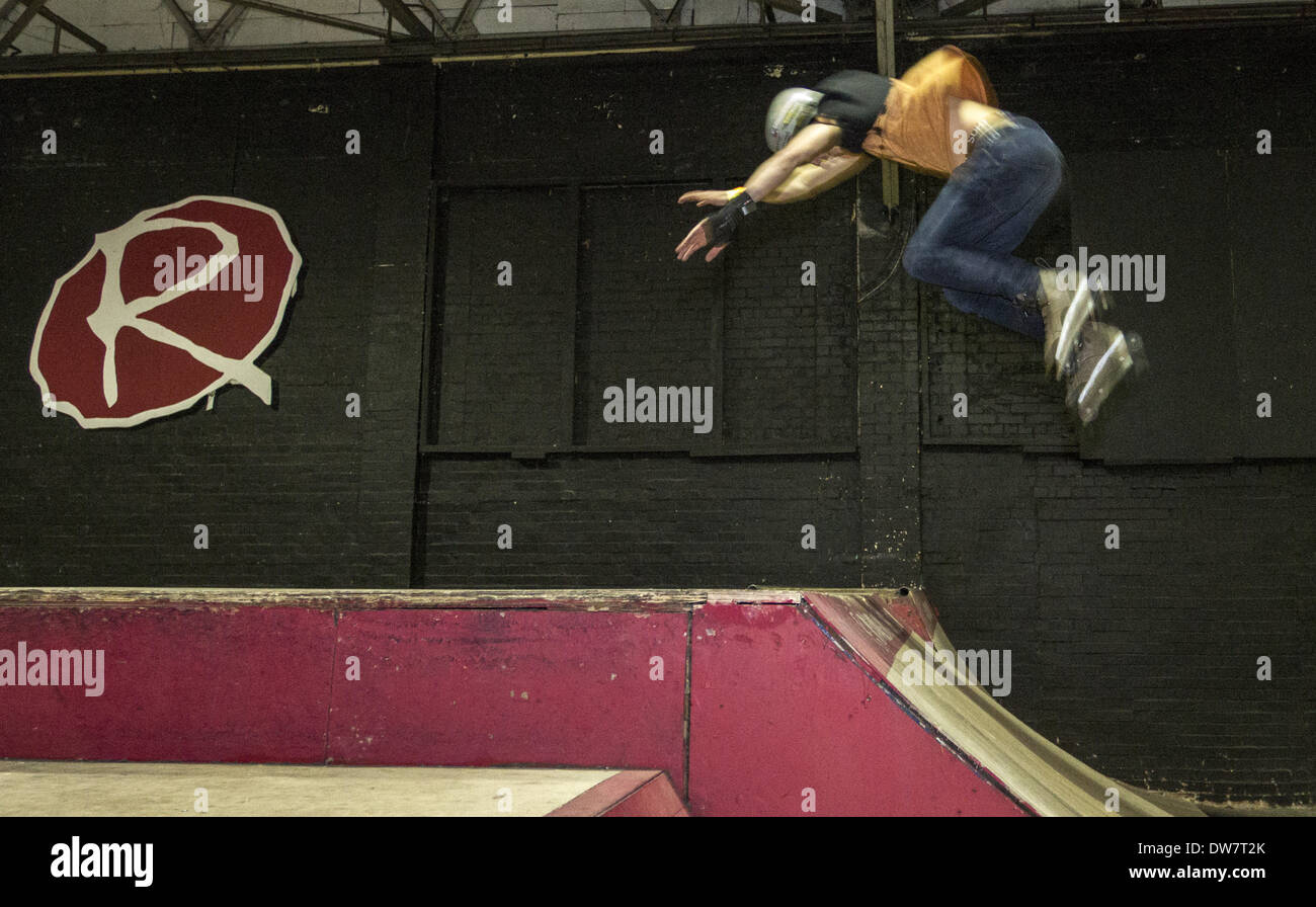 Rampworx Skatepark, Liverpool, Merseyside, UK. 1st March, 2014. Laced ...