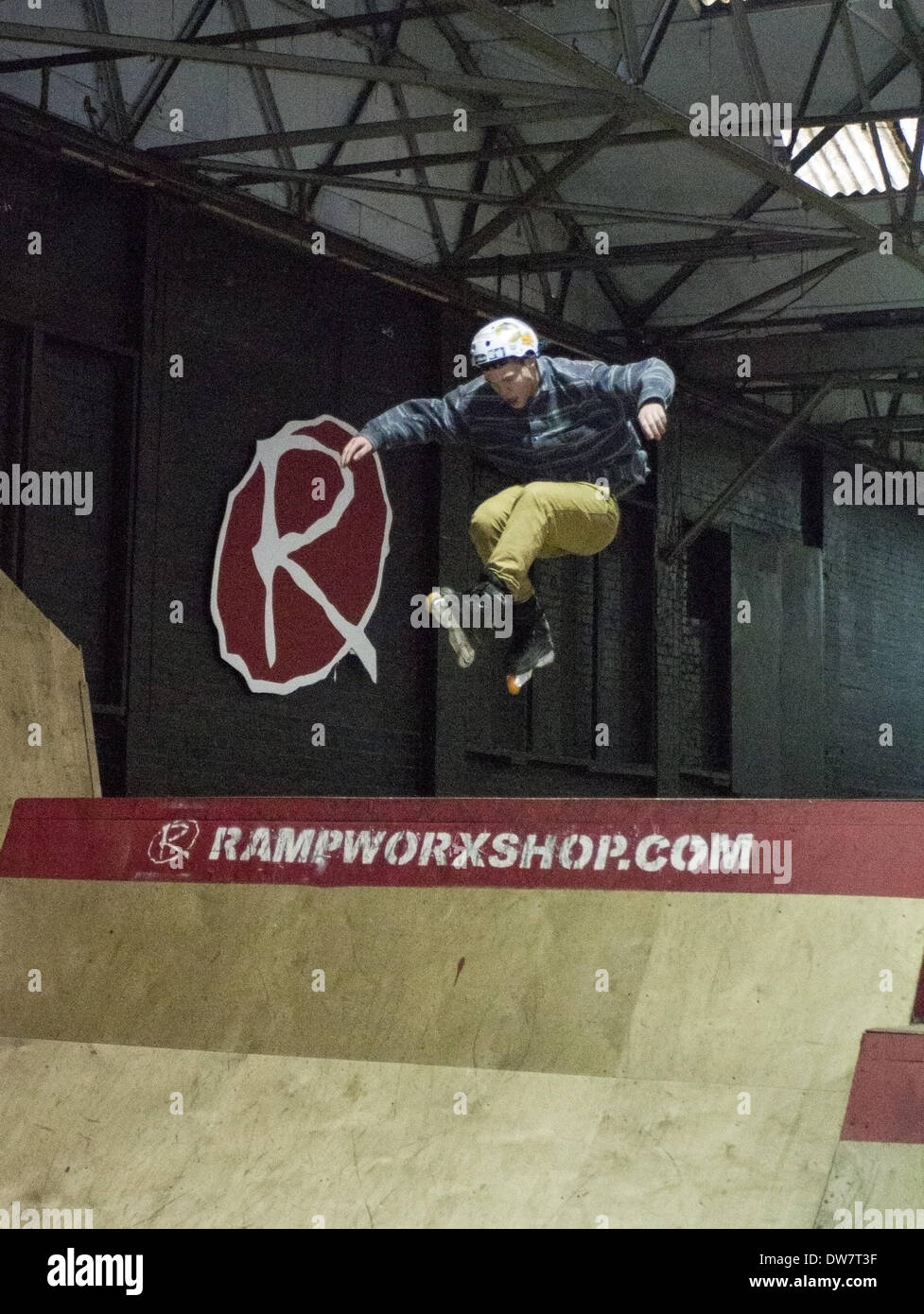 Rampworx Skatepark, Liverpool, Merseyside, UK. 1st March, 2014. Laced ...