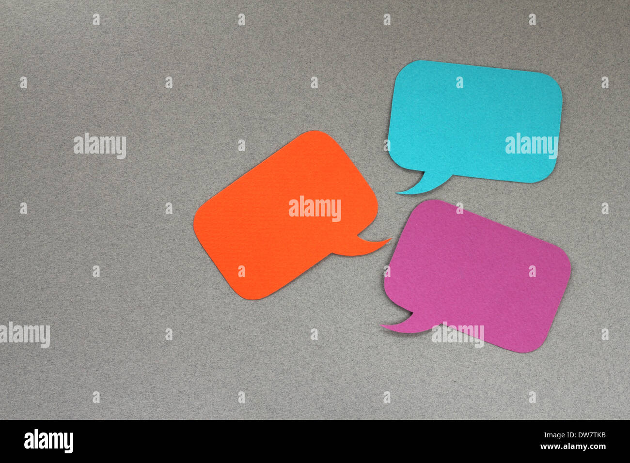 Paper dialog boxes on gray background with blank empty copy space Stock ... Paper dialog boxes on gray background with blank empty copy space Stock ...