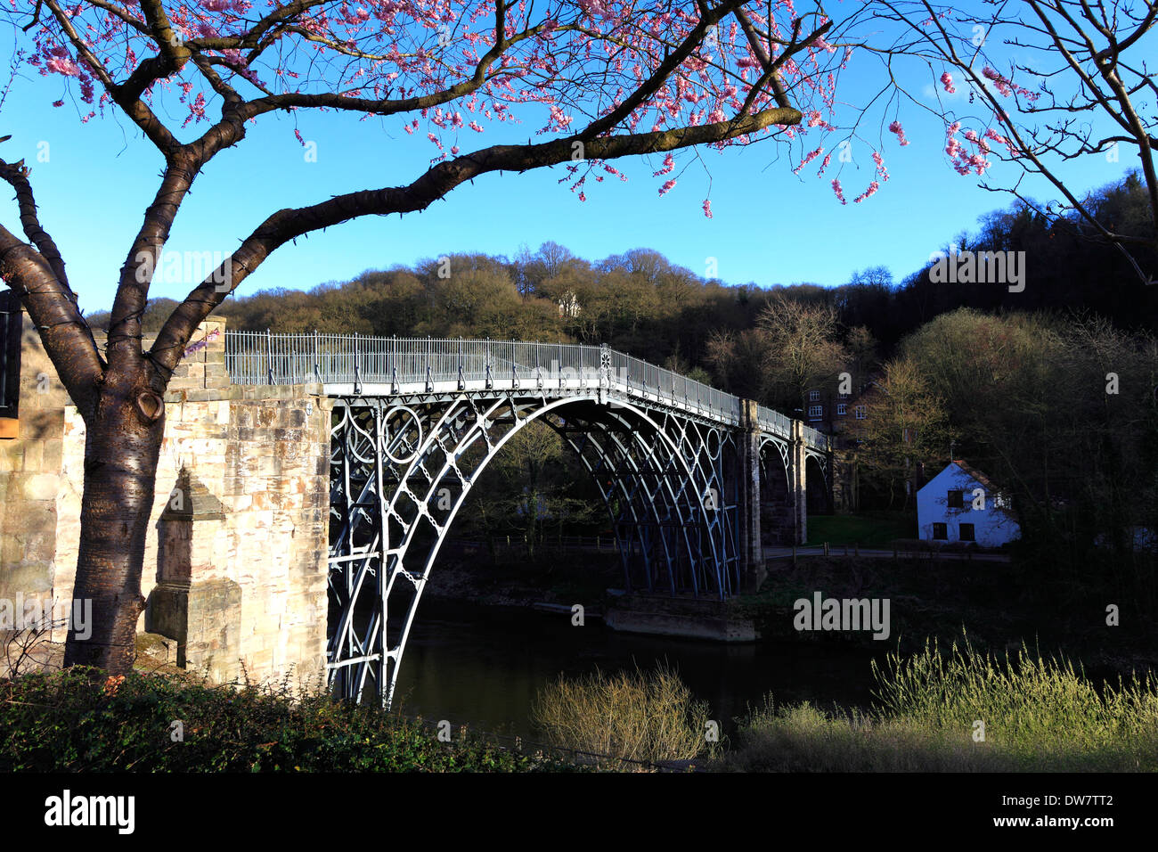 The first cast iron bridge in the world, crossing the river Severn ...