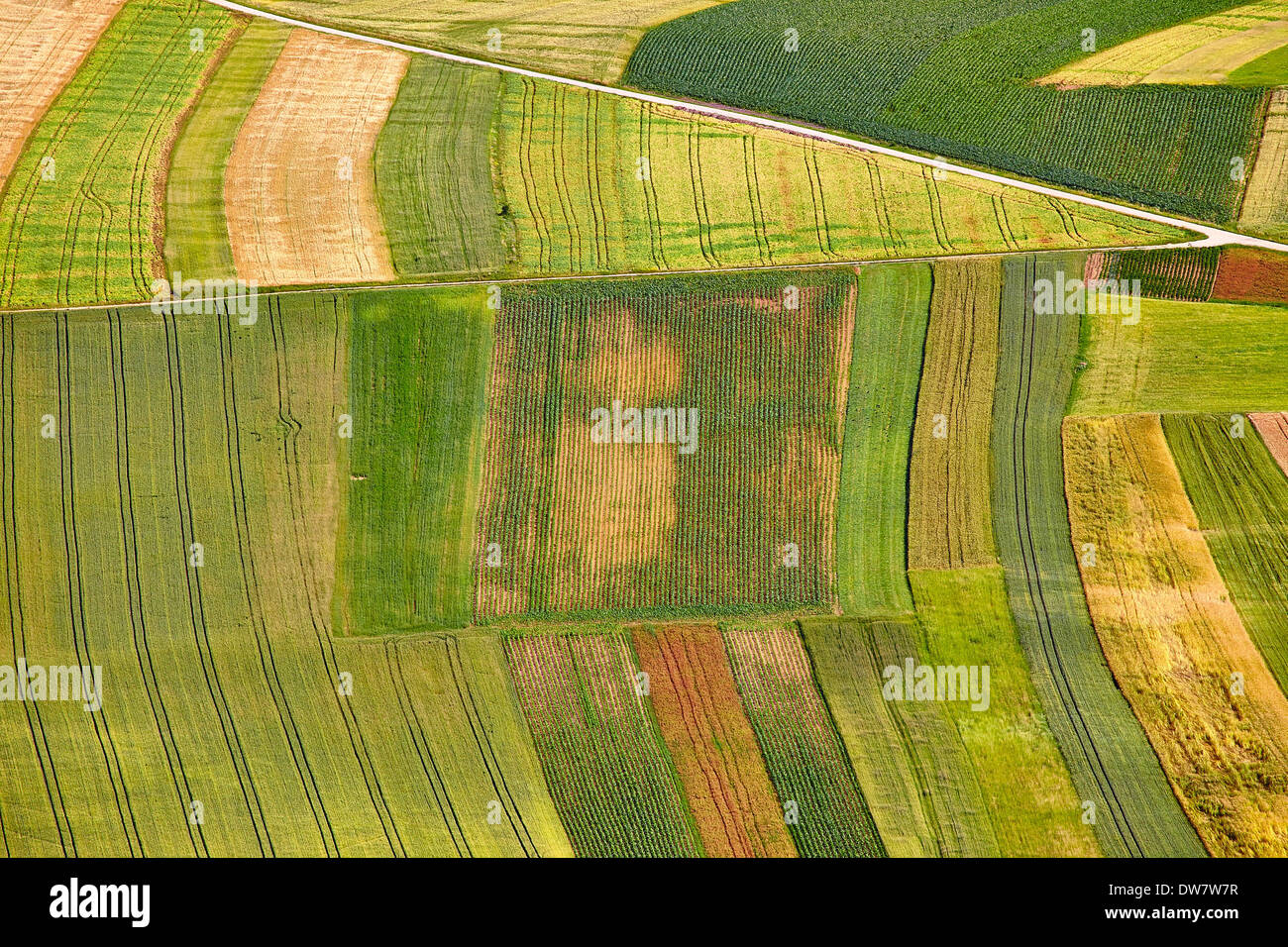 Aerial view of agricultural fields hi-res stock photography and images ...