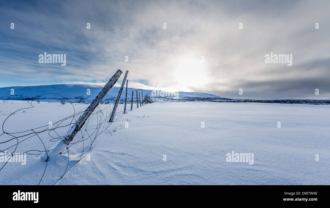 An old run-down reindeer fence in Lapland, Finland, EU Stock Photo - Alamy