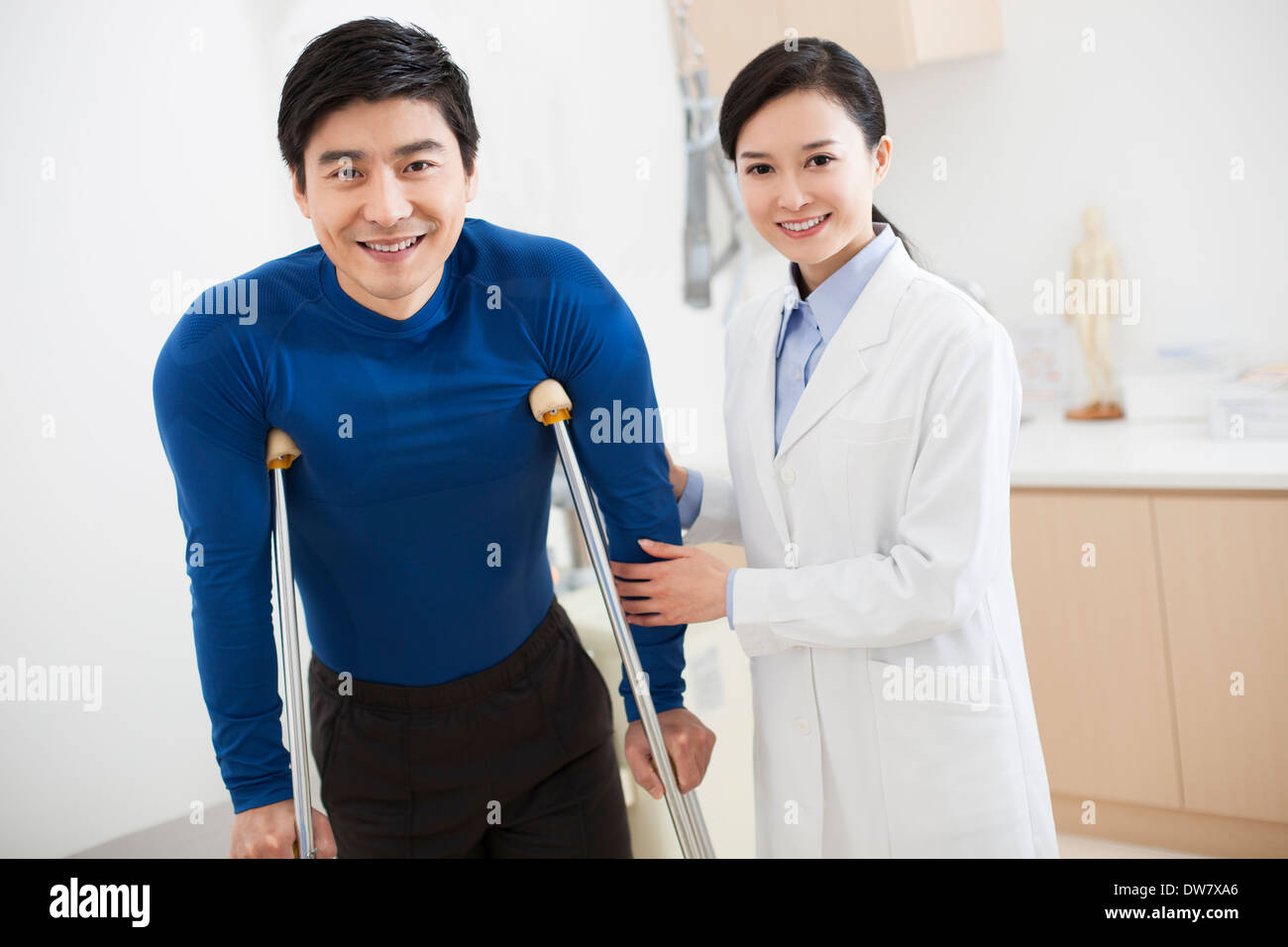 Doctor standing on one leg hi-res stock photography and images - Alamy