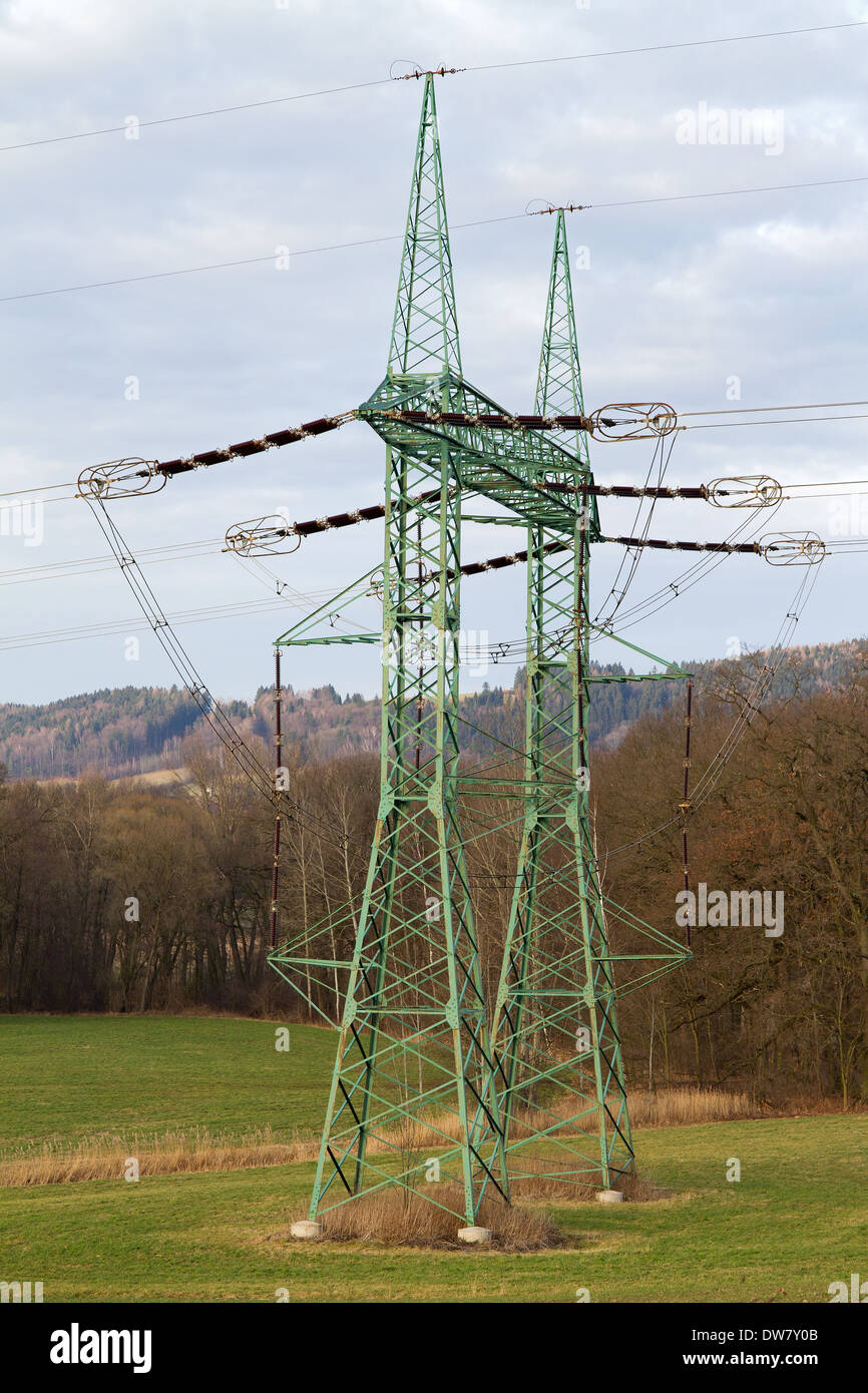 High voltage electric pylon Stock Photo - Alamy