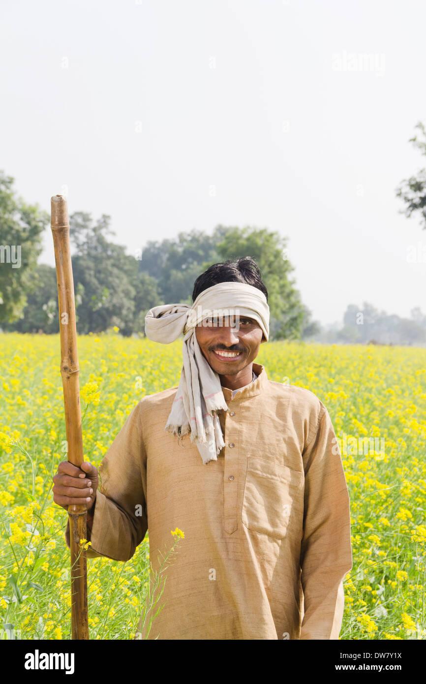1 Indian famer standing in farms Stock Photo - Alamy