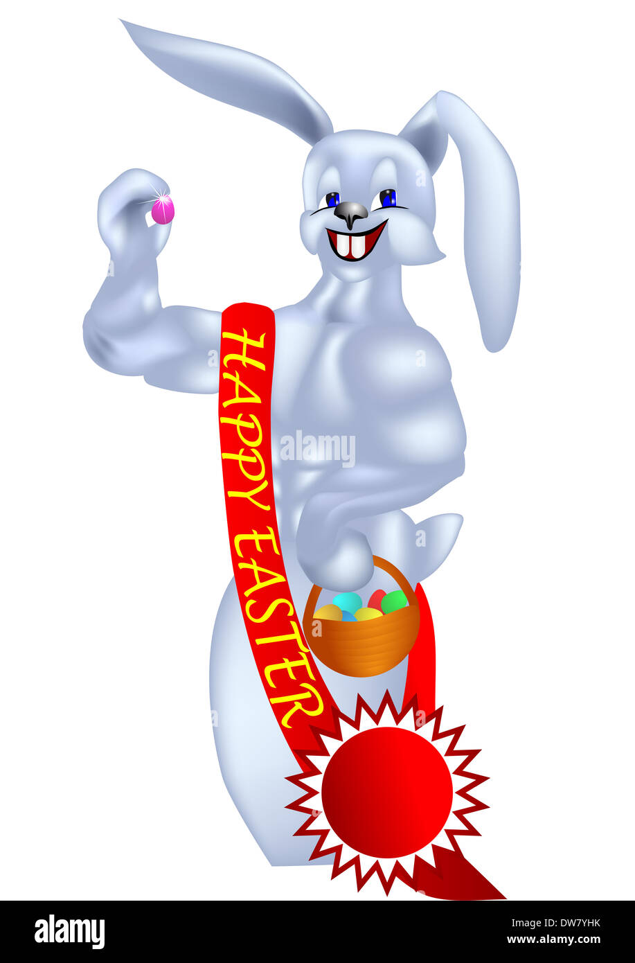 easter bunny isolated on a white background Stock Photo - Alamy