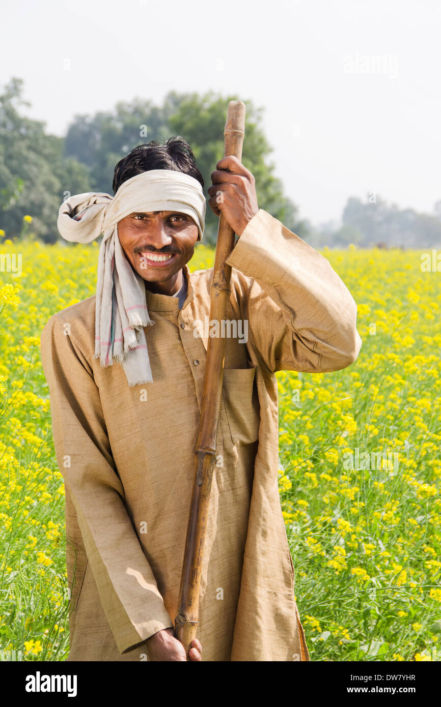 1 Indian famer standing in farms Stock Photo - Alamy