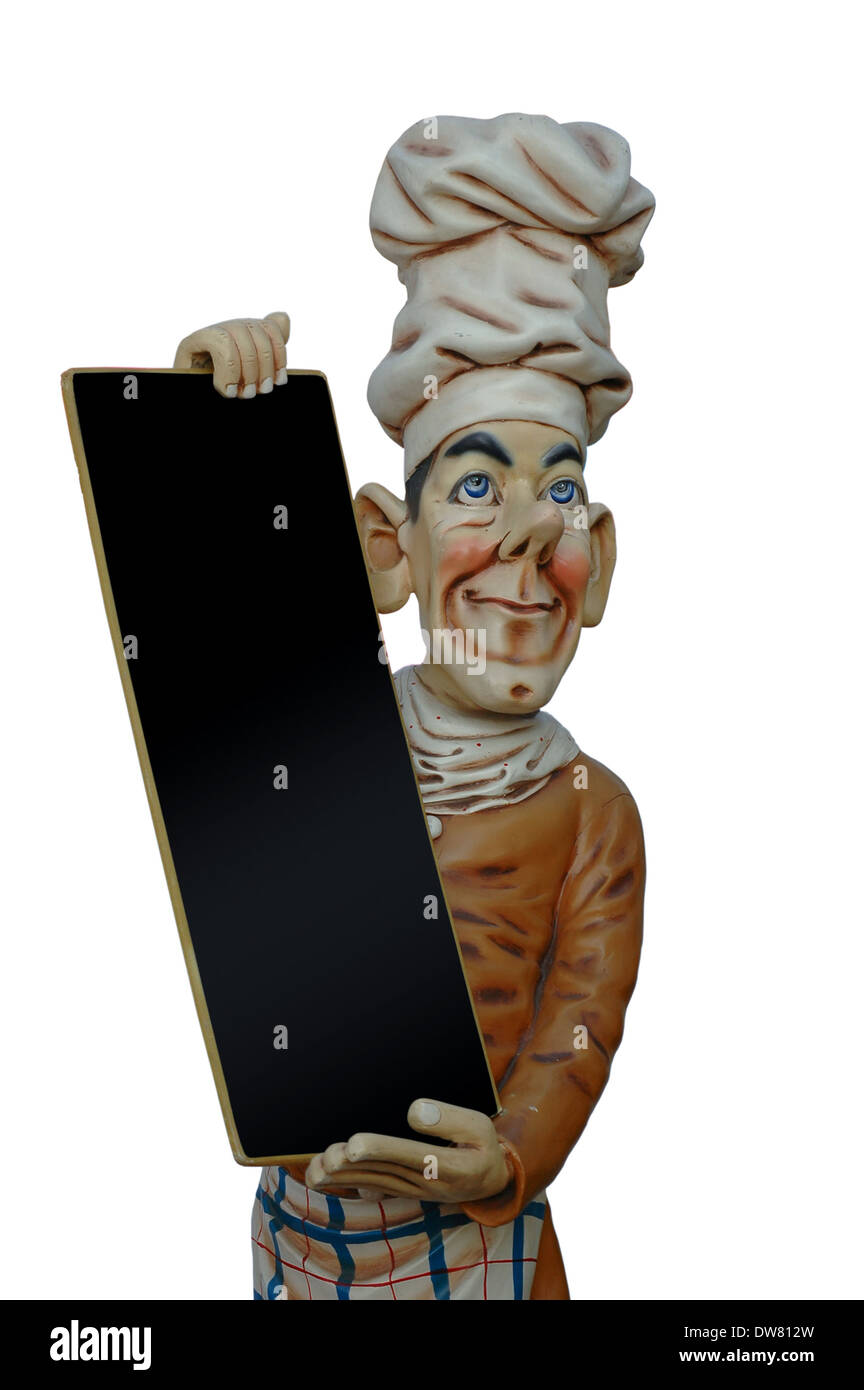 Chef holding blank menu sign hi-res stock photography and images - Alamy