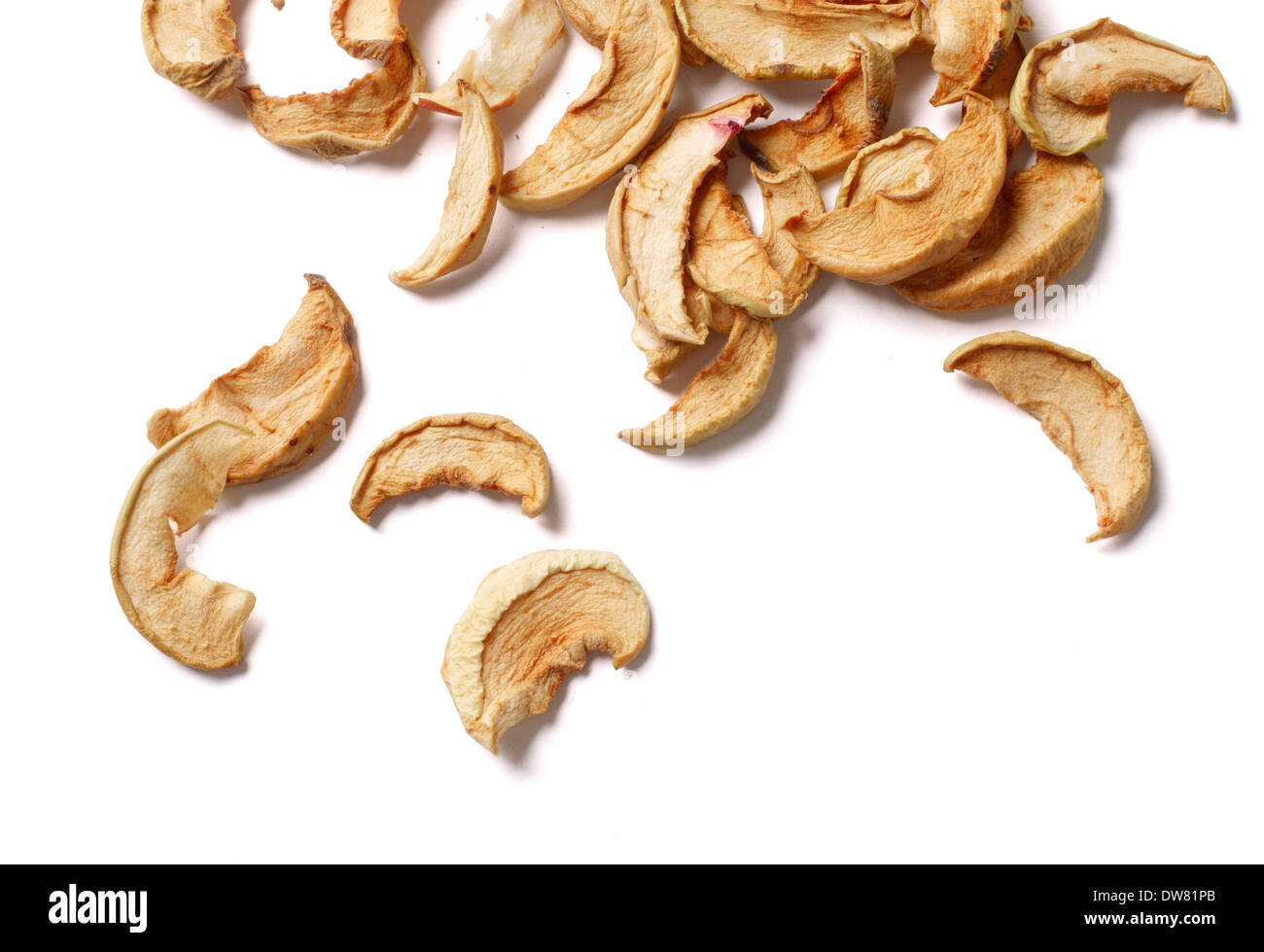 Dried apples, isolated on white background Stock Photo - Alamy