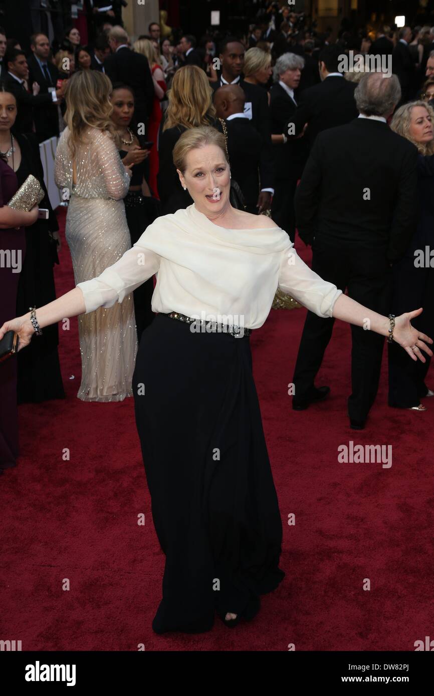 Hollywood, California, USA. 2nd March, 2014. US actress Meryl Streep ...