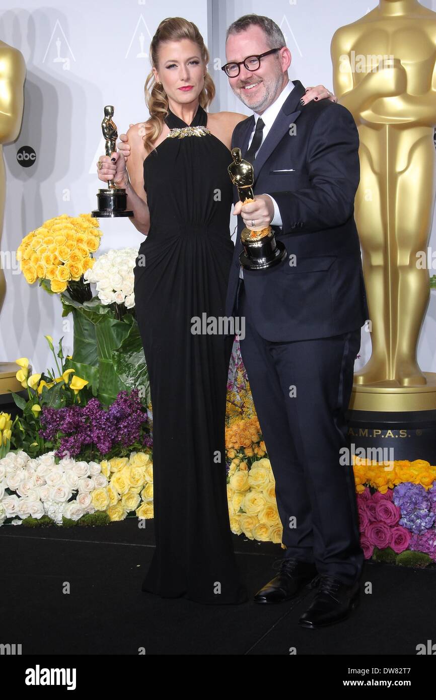 Los Angeles, California, USA. 2nd Mar, 2014. Morgan Neville, Caitrin ...