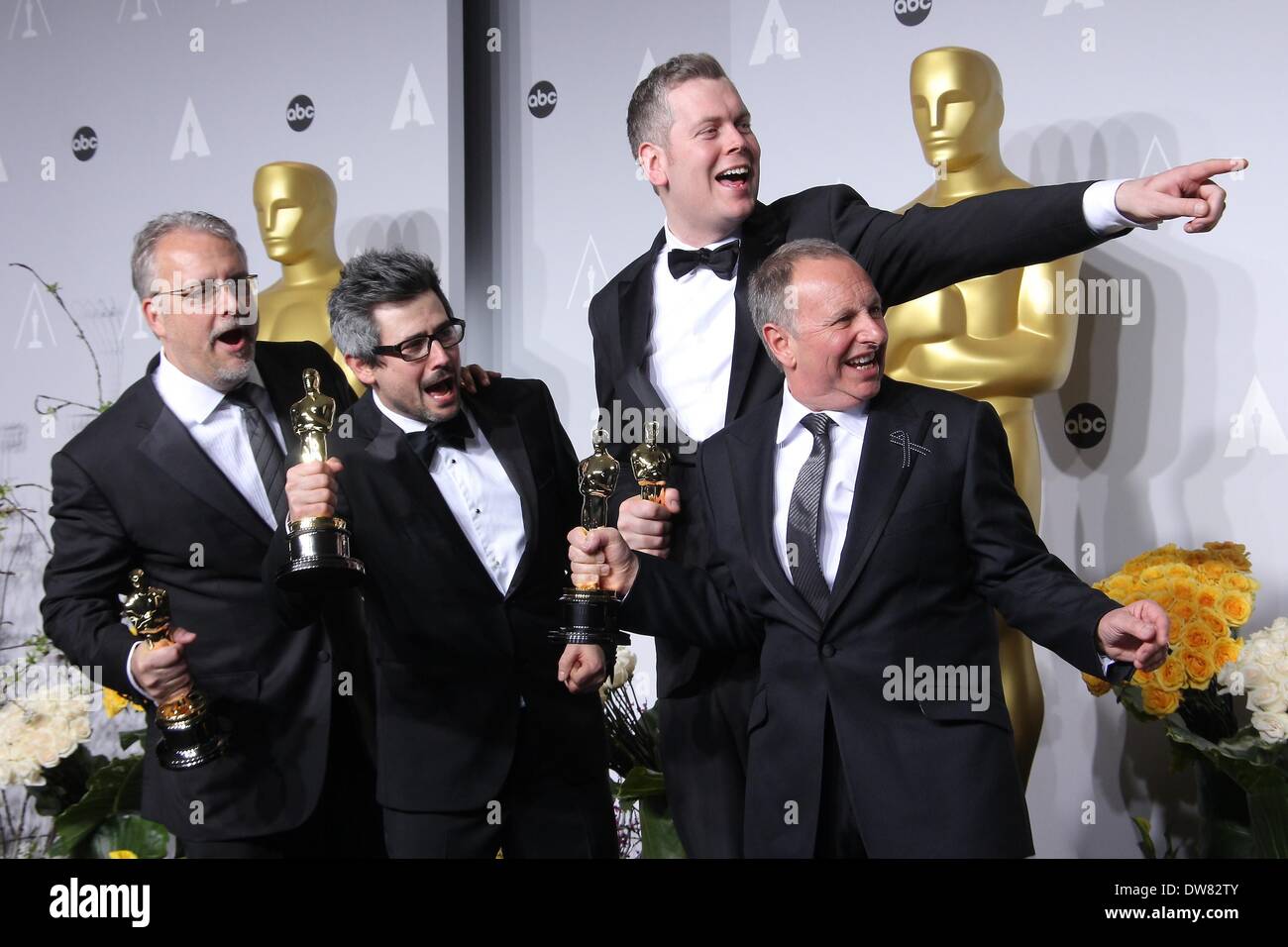 Los Angeles, California, USA. 2nd Mar, 2014. Skip Lievsay, Niv Adiri ...