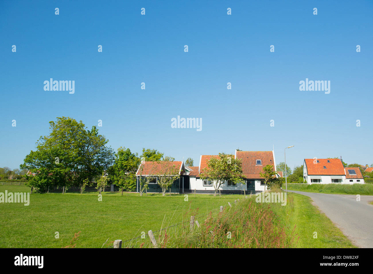 Small village Oosterend on Dutch wadden island Texel Stock Photo - Alamy