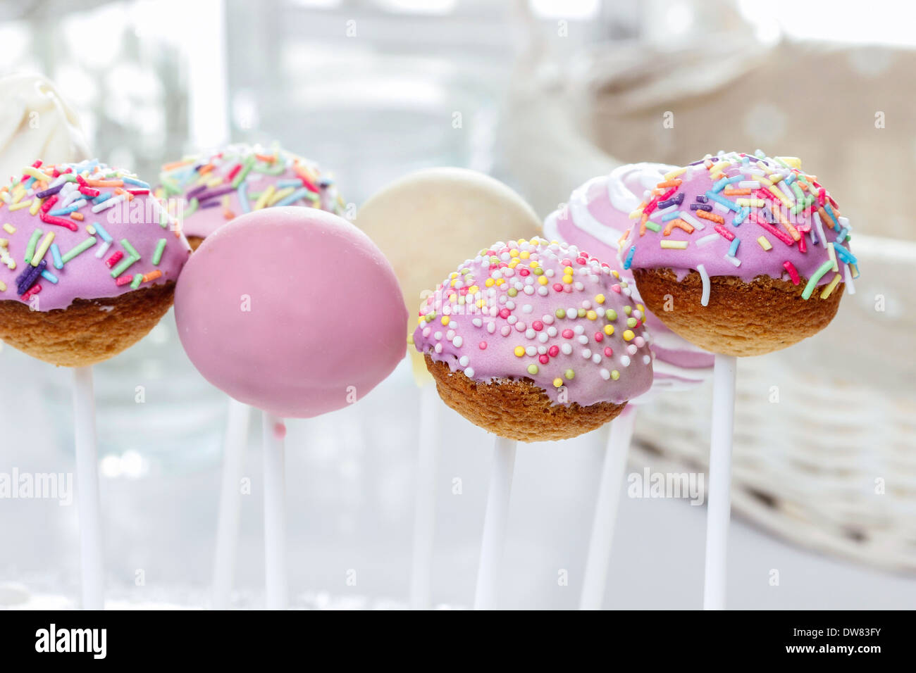 Pink cake popsPink cake pops Stock Photo - Alamy