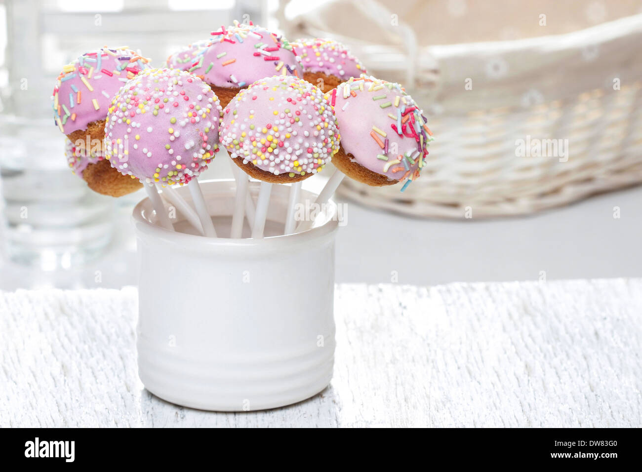 Pink cake popsPink cake pops Stock Photo - Alamy