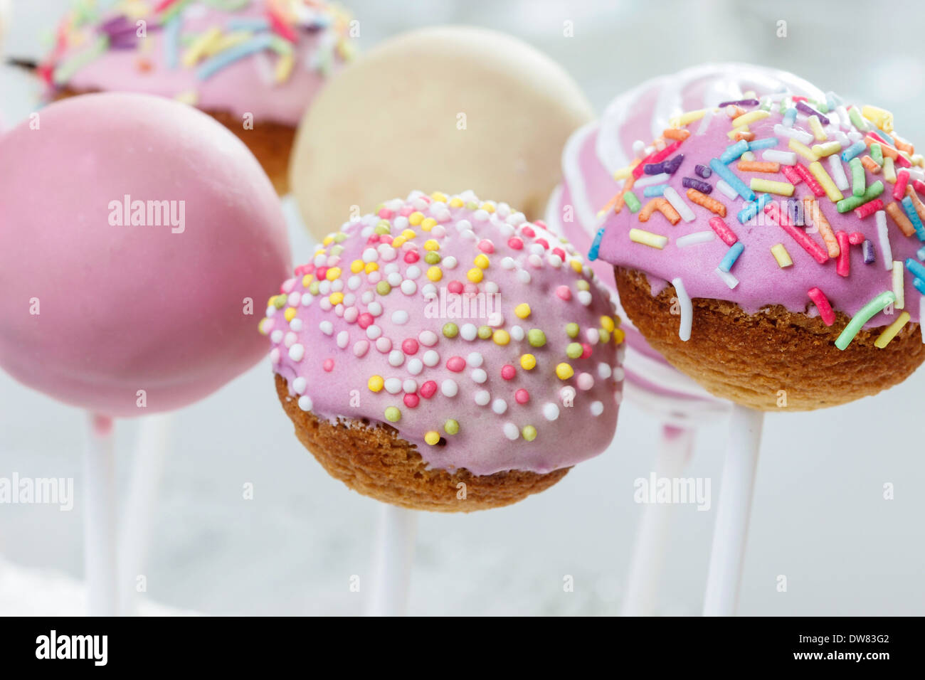 Pink cake popsPink cake pops Stock Photo - Alamy