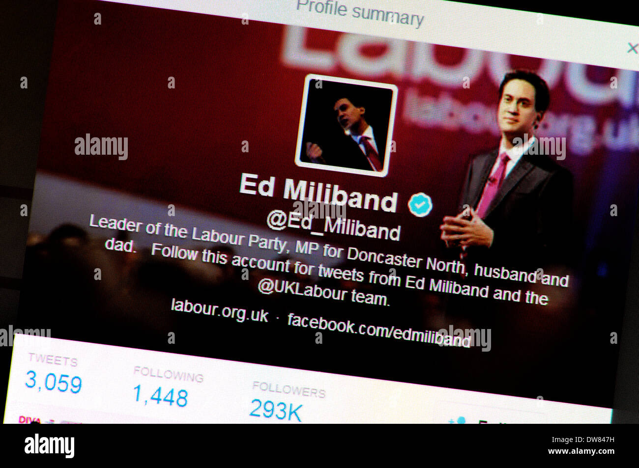 Ed milliband and profile hi-res stock photography and images - Alamy
