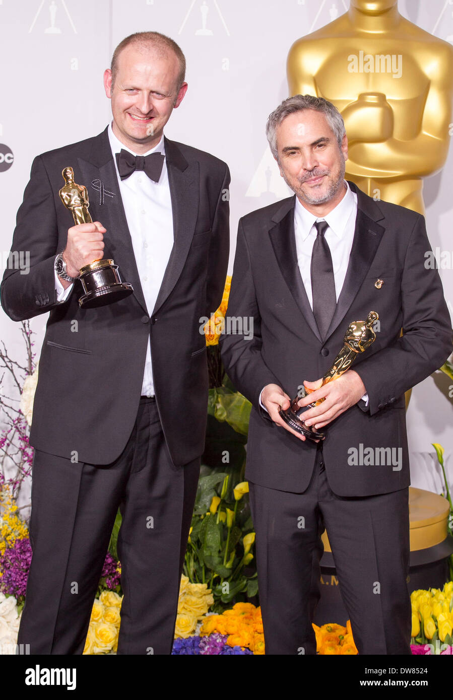 MARK SANGER ALFONSO CUARÓN 86TH ANNUAL ACADEMY AWARDS PRESSROOM LOS ...
