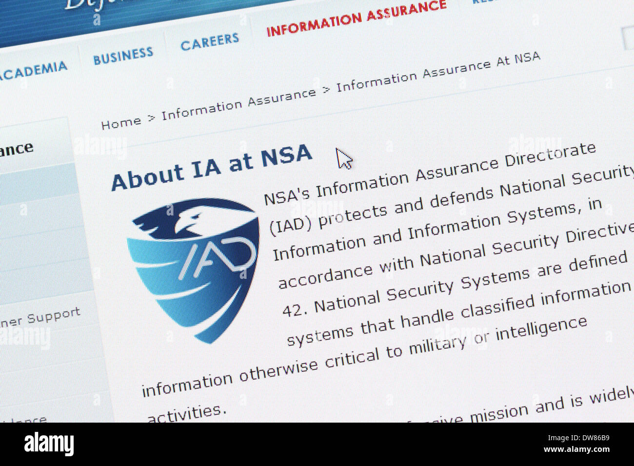 NSA IAD Information Assurance Directorate online website US USA data ...