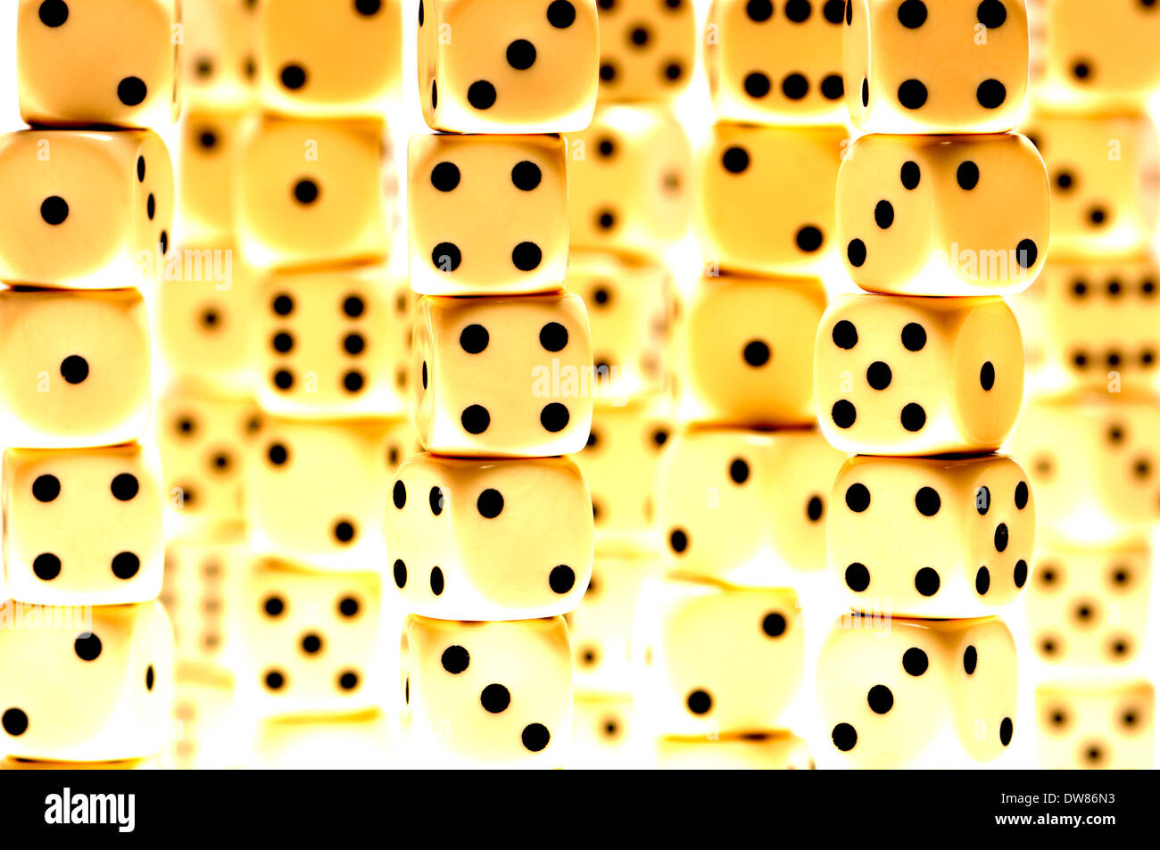 Stacks of dice Stock Photo - Alamy